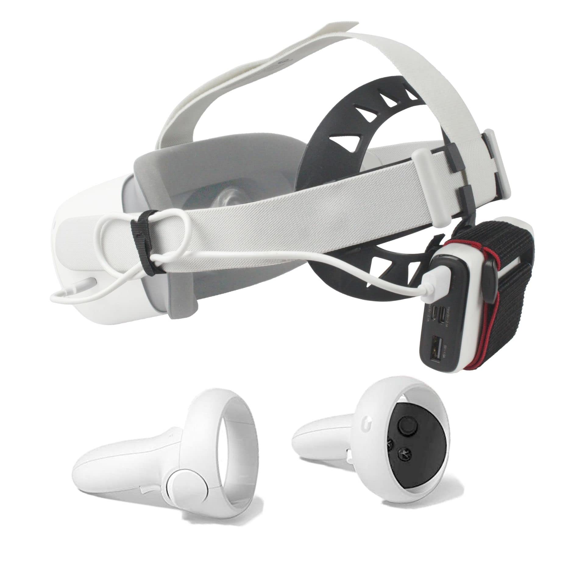 Head Strap Compatible with Oculus Quest 2, Super Soft Foam and Skin-Friendly PU Surface, Lightweight and Adjustable Accessories, Enhanced Support and Comfort in VR Headset