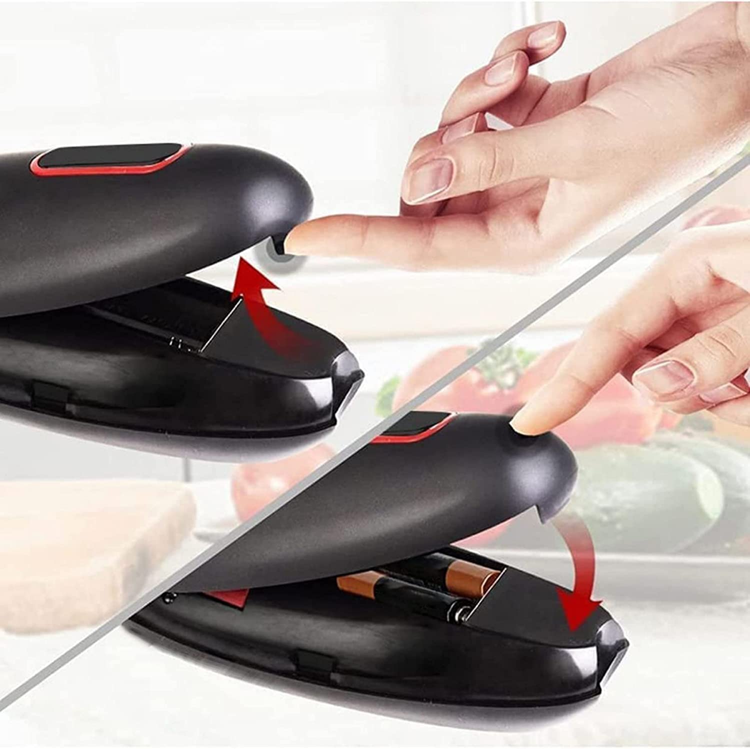 Egypticana Electric Can Opener with One-Touch On & Off Automatic for Any Size Smooth Edge Battery Operated for Kitchen Safety BPA Free Cordless