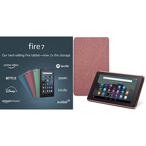 Fire 7 tablet, 16GB (Plum) + Amazon Standing Case