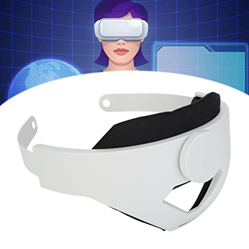 Head Strap with Head Cushion for Oculus Quest 2 VR Head Strap VR Glasses Accessories Set Replacement for Oculus Quest 2 Comfortable Protective Reduce Pressure - White