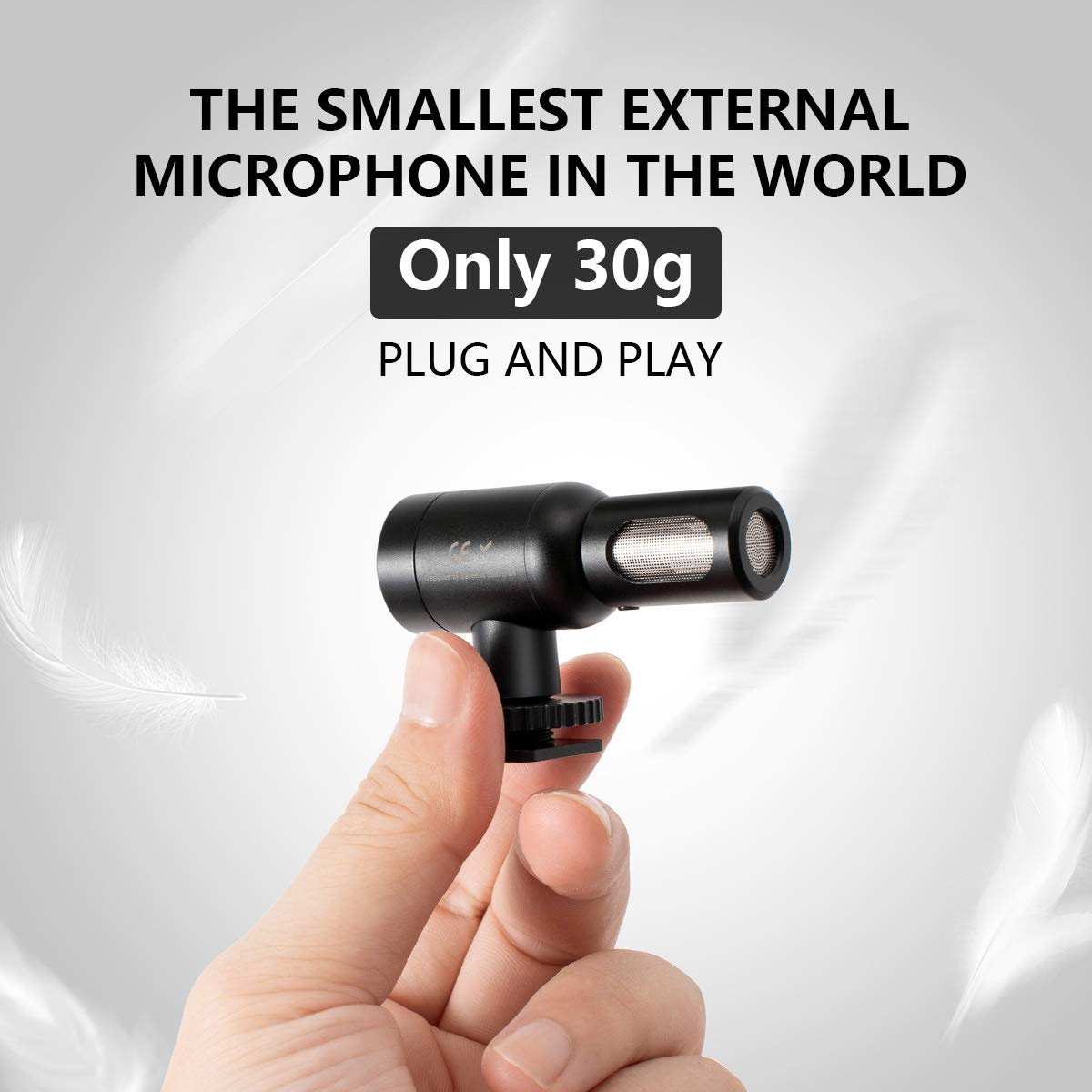 Frunsi Camera Microphone, Video Microphone for Gopro DSLR Canon Nikon Panasonic Sony Smartphone Vlogging, YouTube, Interview