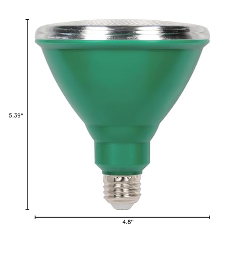 Westinghouse 3314900 100-Watt Equivalent PAR38 Flood Green Outdoor Weatherproof LED Light Bulb with Medium Base, Single Green 33149