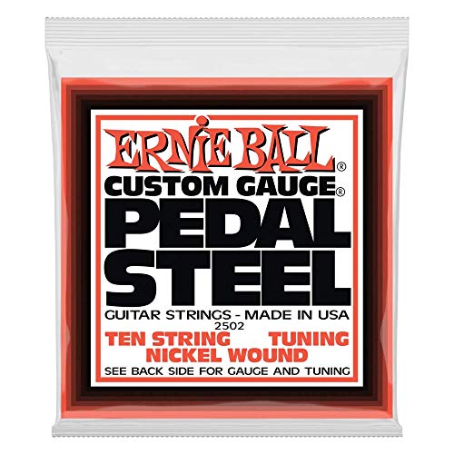 Ernie Ball Pedal Steel E9 Tuning Nickel Wound Guitar Strings, Gauge (P02502)