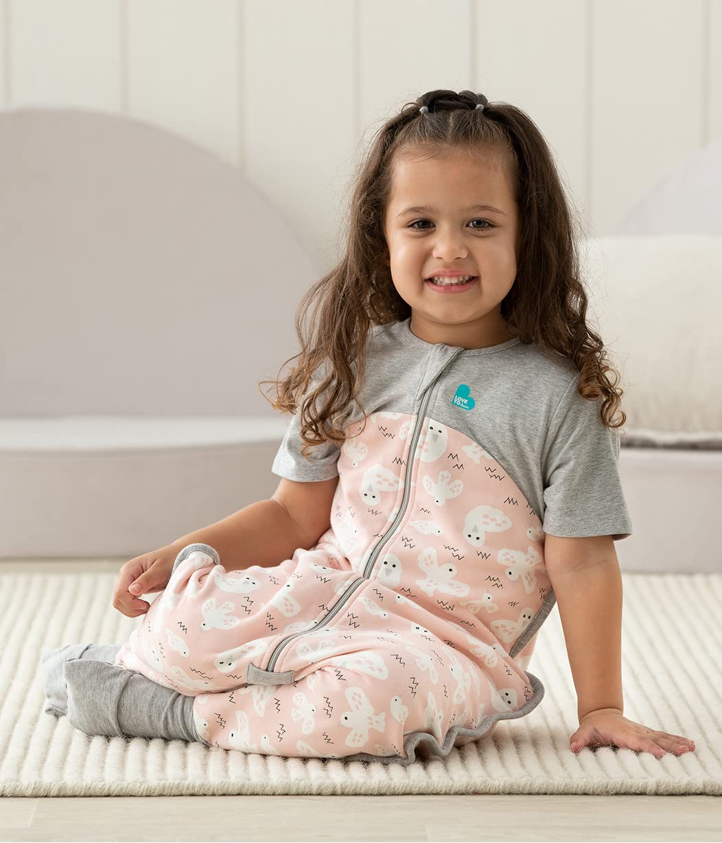 Love to Dream Organic Toddler Wearable Blanket w/Footies (24-36 Mo), Super Soft Sleeping Sack, 1.0TOG Gray