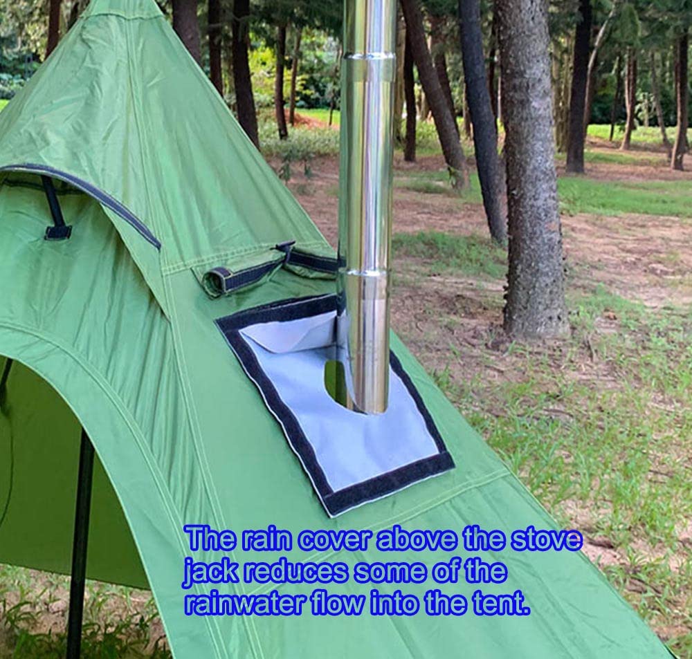 FIREHIKING Hot Tent Stove Jack 9" x 7.8" with Rain Flap Suitable for Onetigris Hot Tents