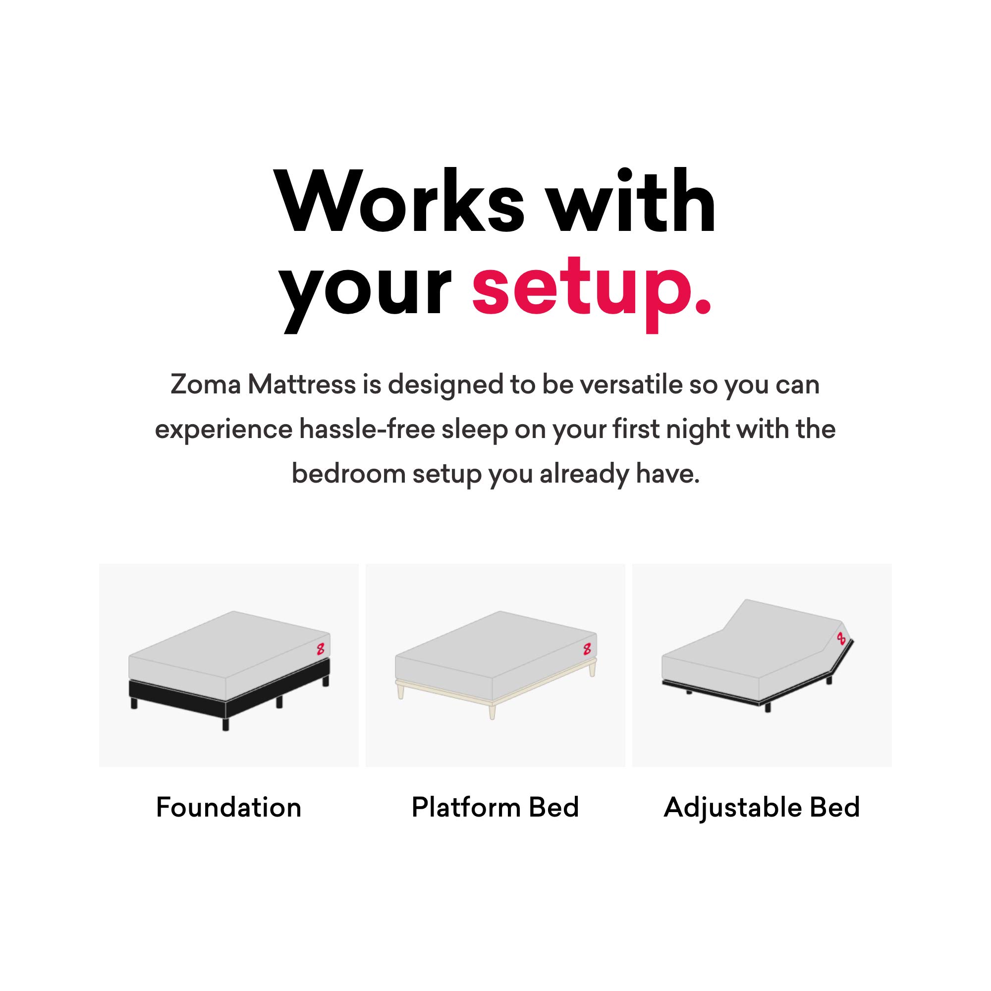 Zoma Start King Mattress, 10" Inch Memory Foam King Bed Mattress in a Box with CertiPUR-US Certified Foam for a Supportive & Cooler Sleep, Medium-Soft Feel, Fiberglass Free Mattresses | Made in USA