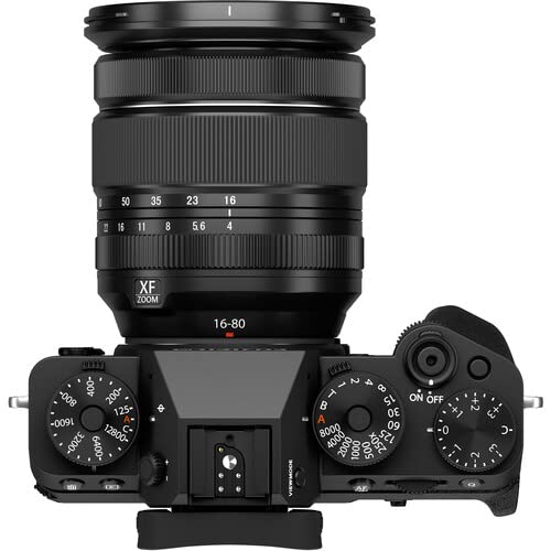FUJIFILM X-T5 Mirrorless Camera with 16-80mm Lens (Black) Bundle with Extra Battery & Charger Kit, Tripod, Backpack, & More (14 Items) | USA Authorised with Fujifilm Warranty | Fuji xt5