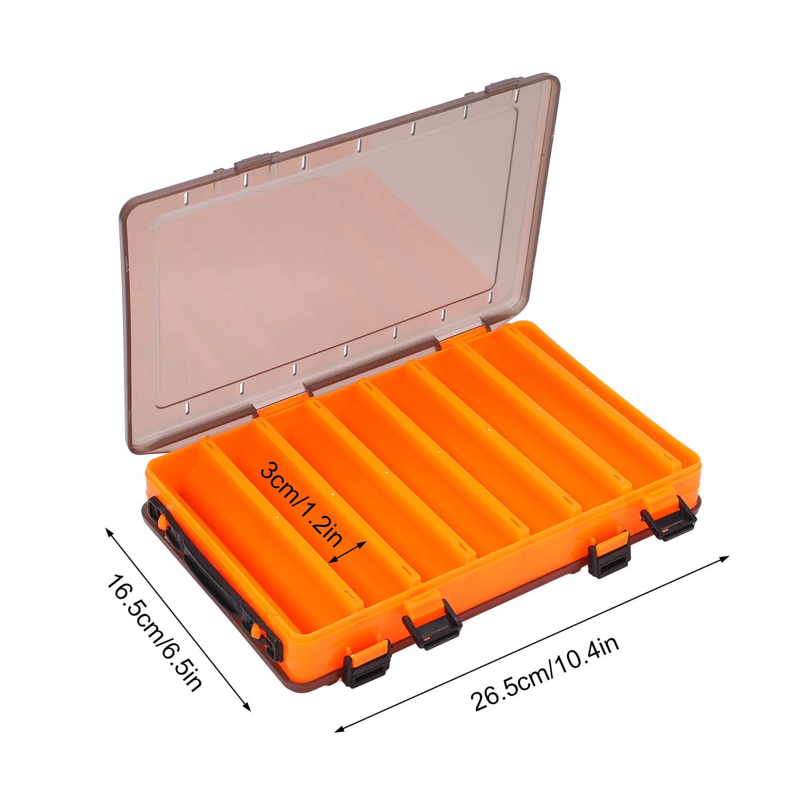 Fishing Lure , Fishing Tackle Box Design Anti Lost 2 Sided Anti Fall with Side Handle for Saltwater