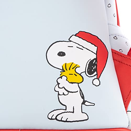 Loungefly Peanuts Gift Giving Snoopy and Woodstock Womens Double Strap Shoulder Bag Purse