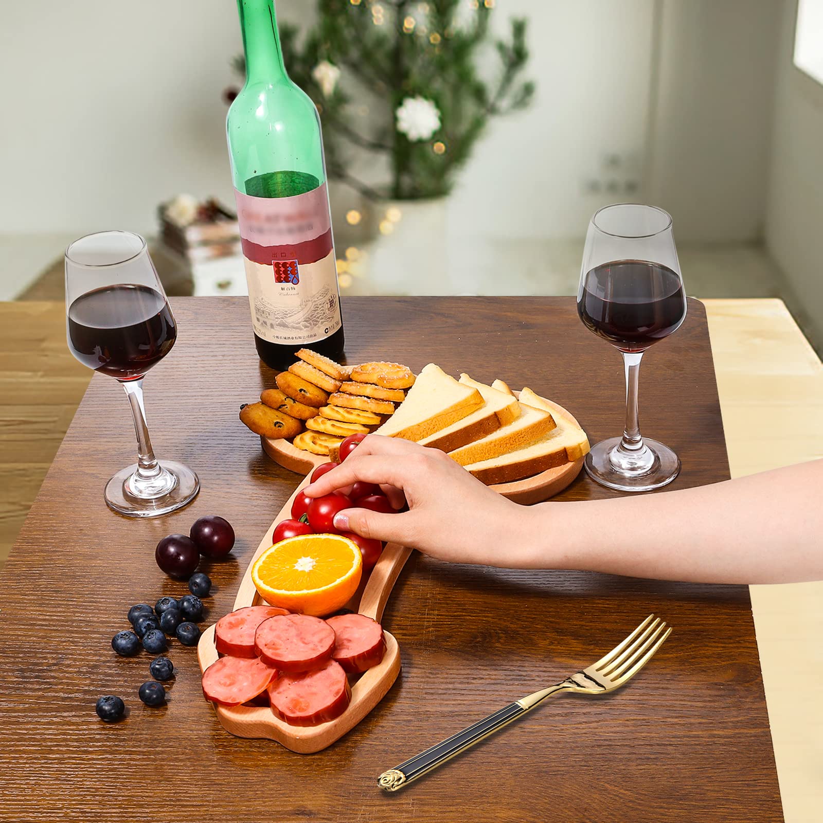 Funny Aperitif Board, Large Solid Wood Cheese Board and charcuterie Platter, Unique Serving Tray for Crackers Steak Fruit Meat and Wine, Ideal Bachelor Party and Wedding Gift (15.7 inch)