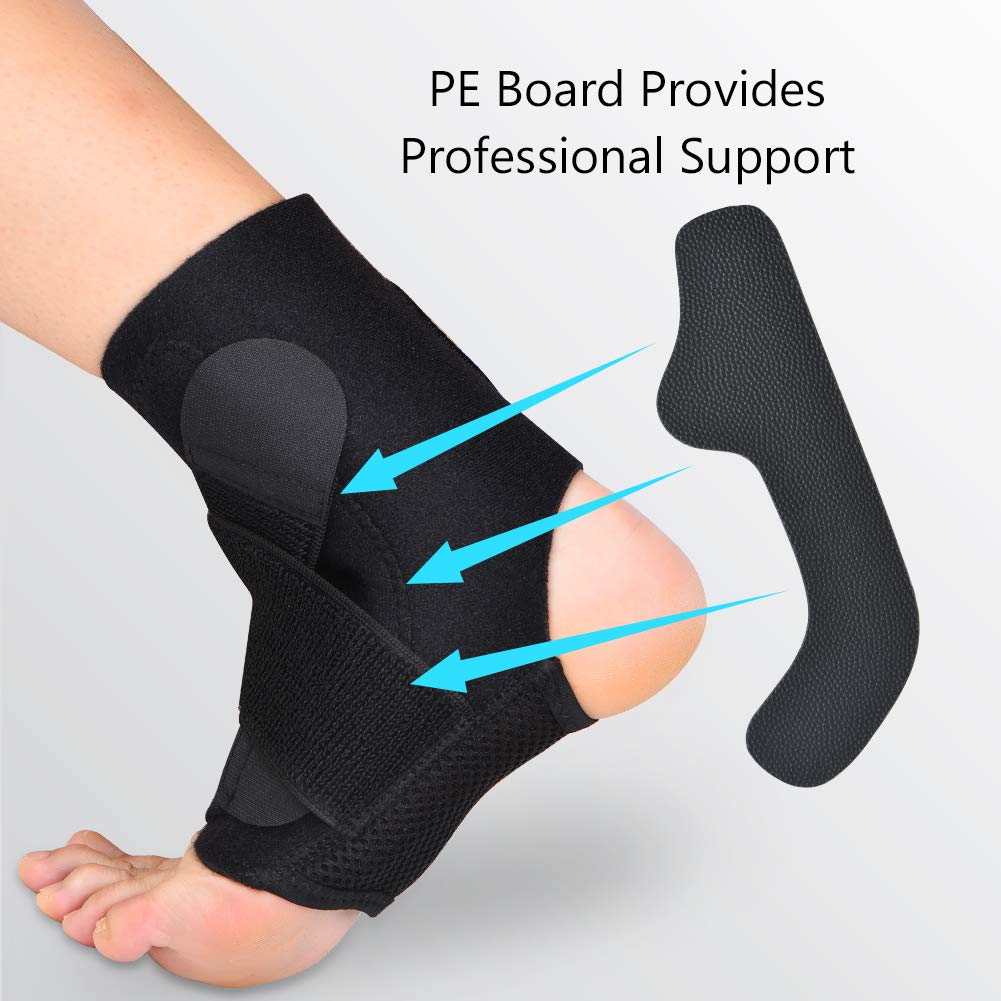 Health Gear Ankle Support Brace, Ankle Wrap, Ankle Brace Wrap Strap, Adjustable Ankle Brace Breathable Nylon Material Super Elastic Sleeve for Injury Recovery, Achilles Tendonitis