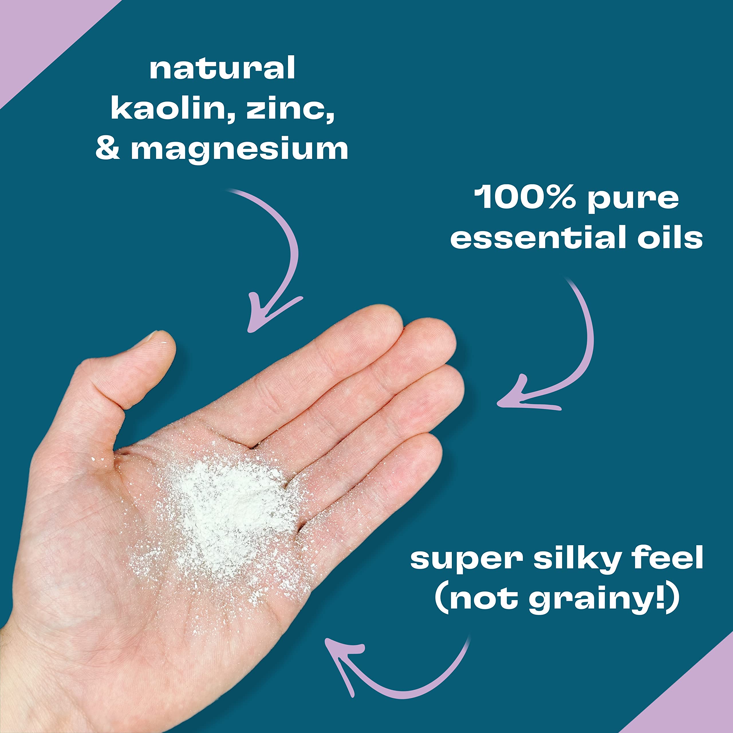 Kobi Talc-Free Body & Foot Powder - Sweat Defense & Odor Control - Anti-Chafing & Hypoallergenic - Sunset Bloom