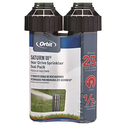 Orbit 55469 – Sprinkler Saturn III Medium Scope, pre-Installed with Nozzle, 5.50 x 11 x 17 cm, Black/Green