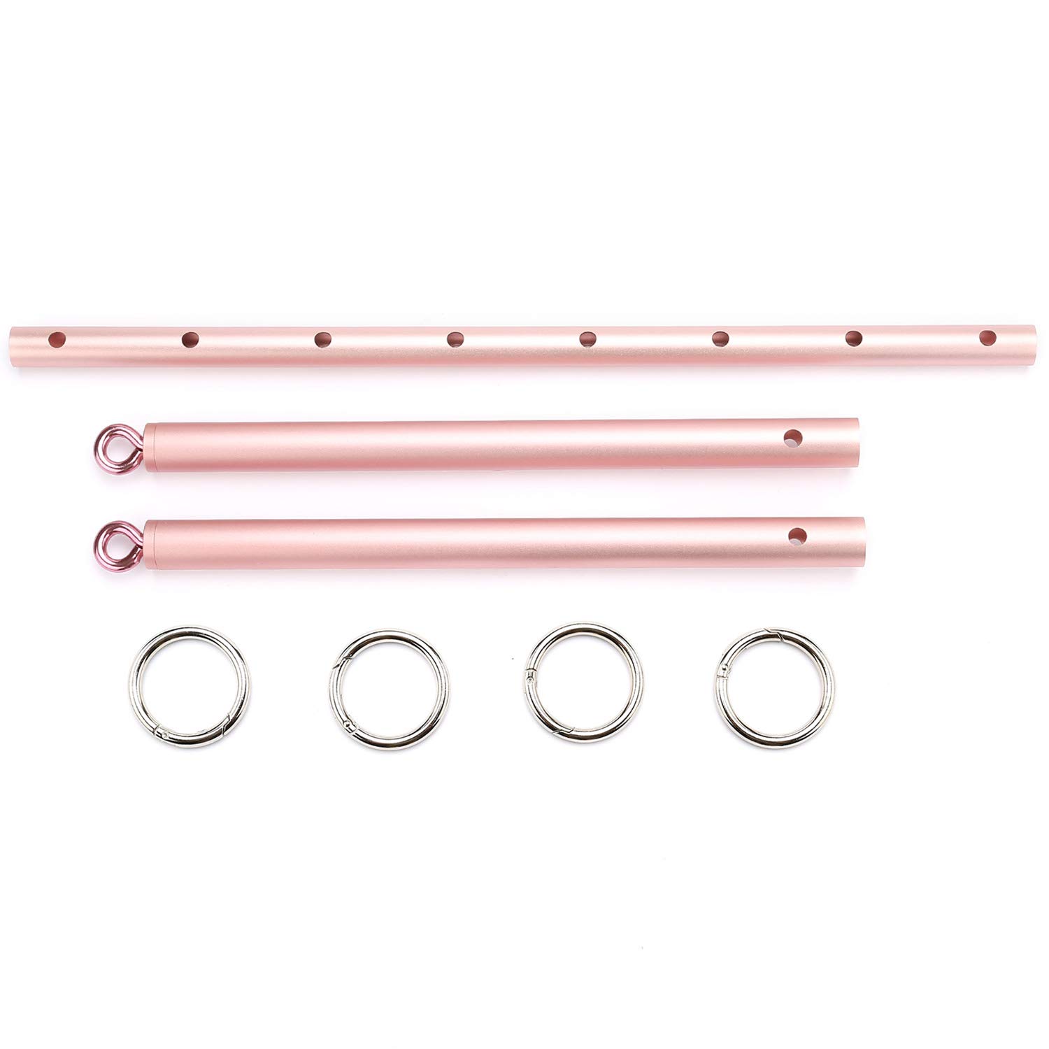 EXREIZST Expandable and Adjustable 2 Silver Spreader Bar Home Gyms Aid Training Tool Set (Silver)