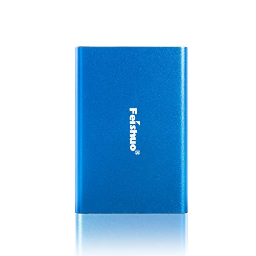 FEISHUO Portable External Hard Drive 1tb, HDD USB 3.0 for PC, Mac, Windows, Linux, Android OS(1 Tb, Blue)