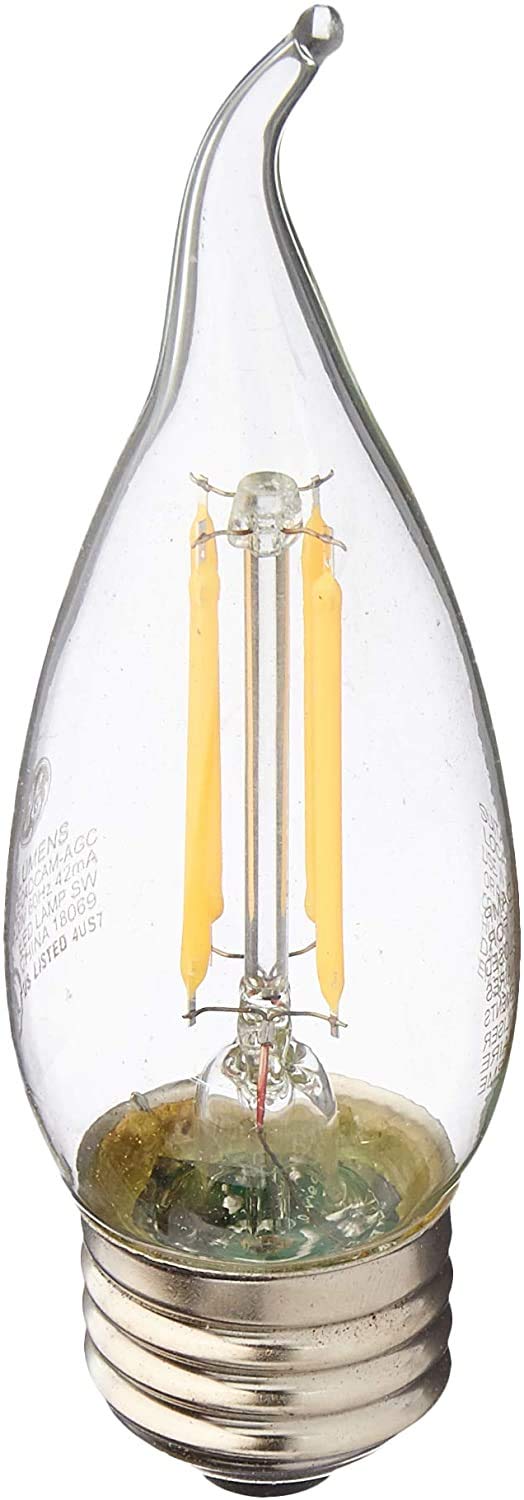 GE Lighting Soft White LED 3.5-watt (40-watt Replacement), 300-Lumen Bent Tip Light Bulb with Medium Base (4 Bulbs)