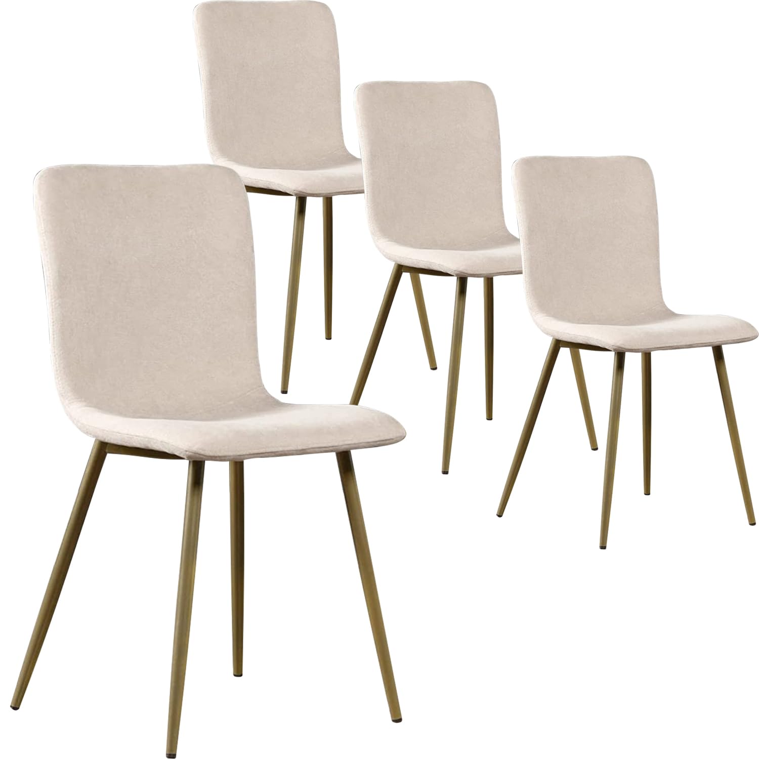 FurnitureR Dining Chairs Set of 2 Comfy Side Seating with Fabric Cushion PU Back and Sturdy Oak Legs for Kitchen Living Waiting Room, Grey