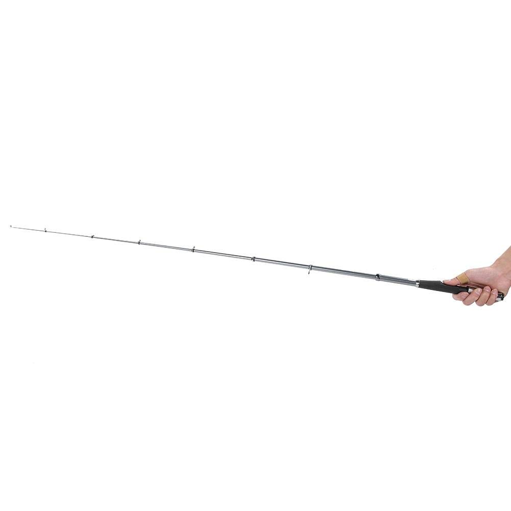 Fishing Rod with Premium Carbon Fiber Material Retractable Spinning Trolling Rod Telescopic Pole Tackle Accessory(150cm)