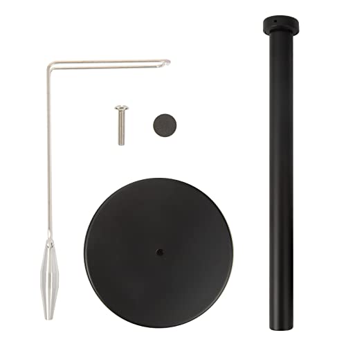 Stainless Steel Paper Towel Holder, Countertop Paper Towels Stand with Steel Arm for Kitchen Dinning Room -Black