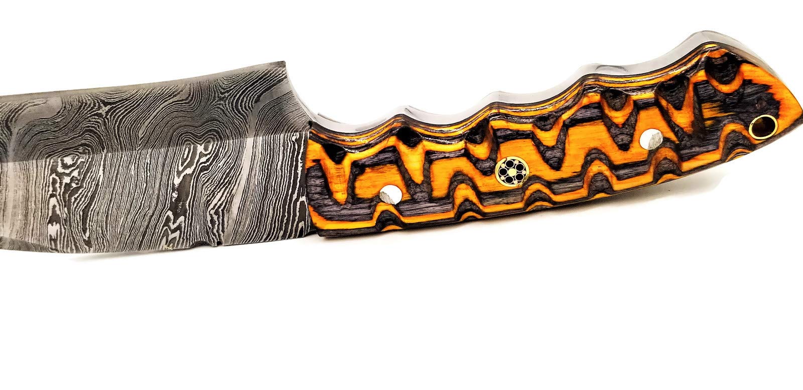 DKC-6011 MIRAGE Damascus Steel Hunting Knife DKC Knives 12oz 10.5" Long 5.75" Blade Nomano Series