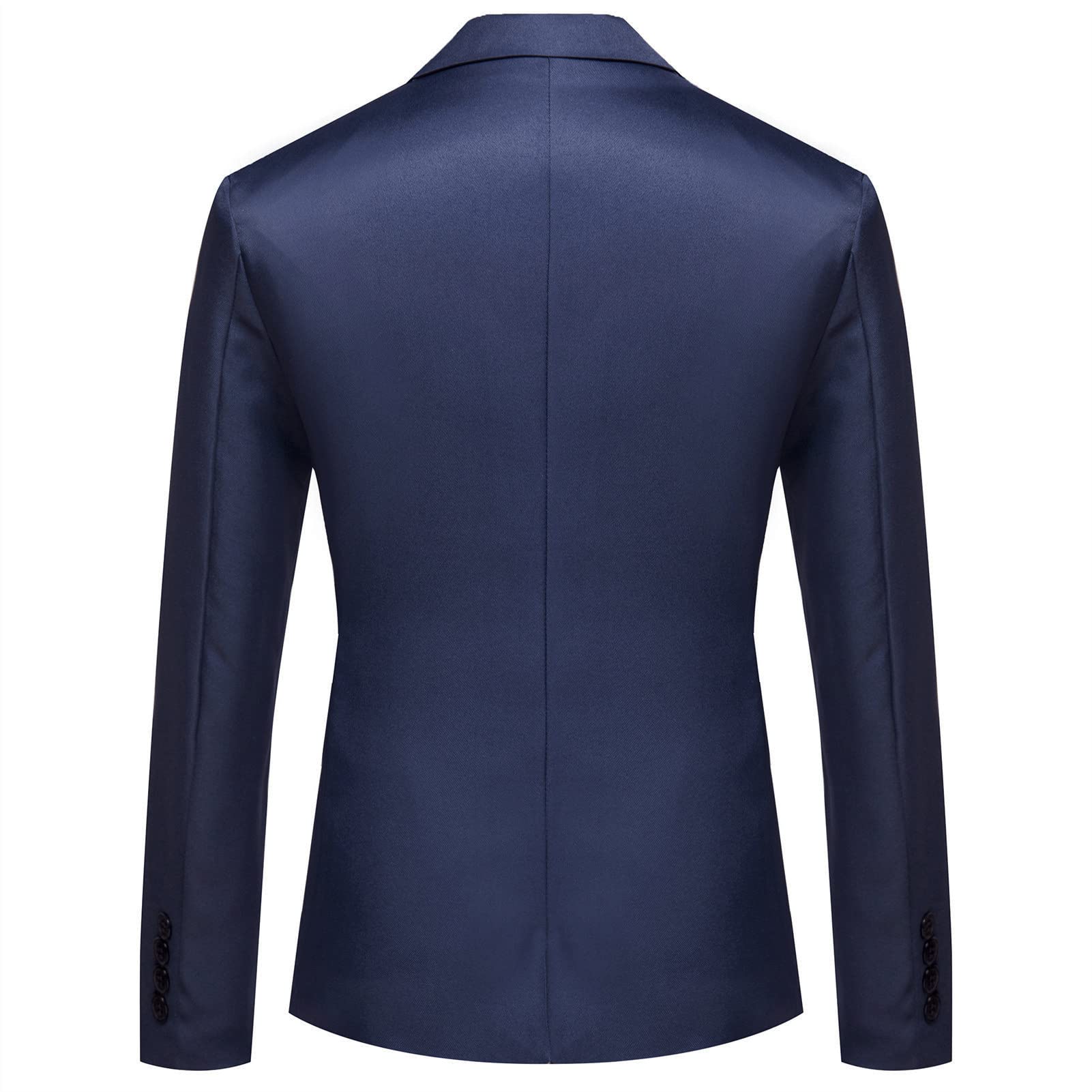 Men's One Button Lightweight Blazer Casual Slim Fit Business Daily Jacket Classic Solid Skinny Party Sports Coat (Dark Blue,4X-Large)