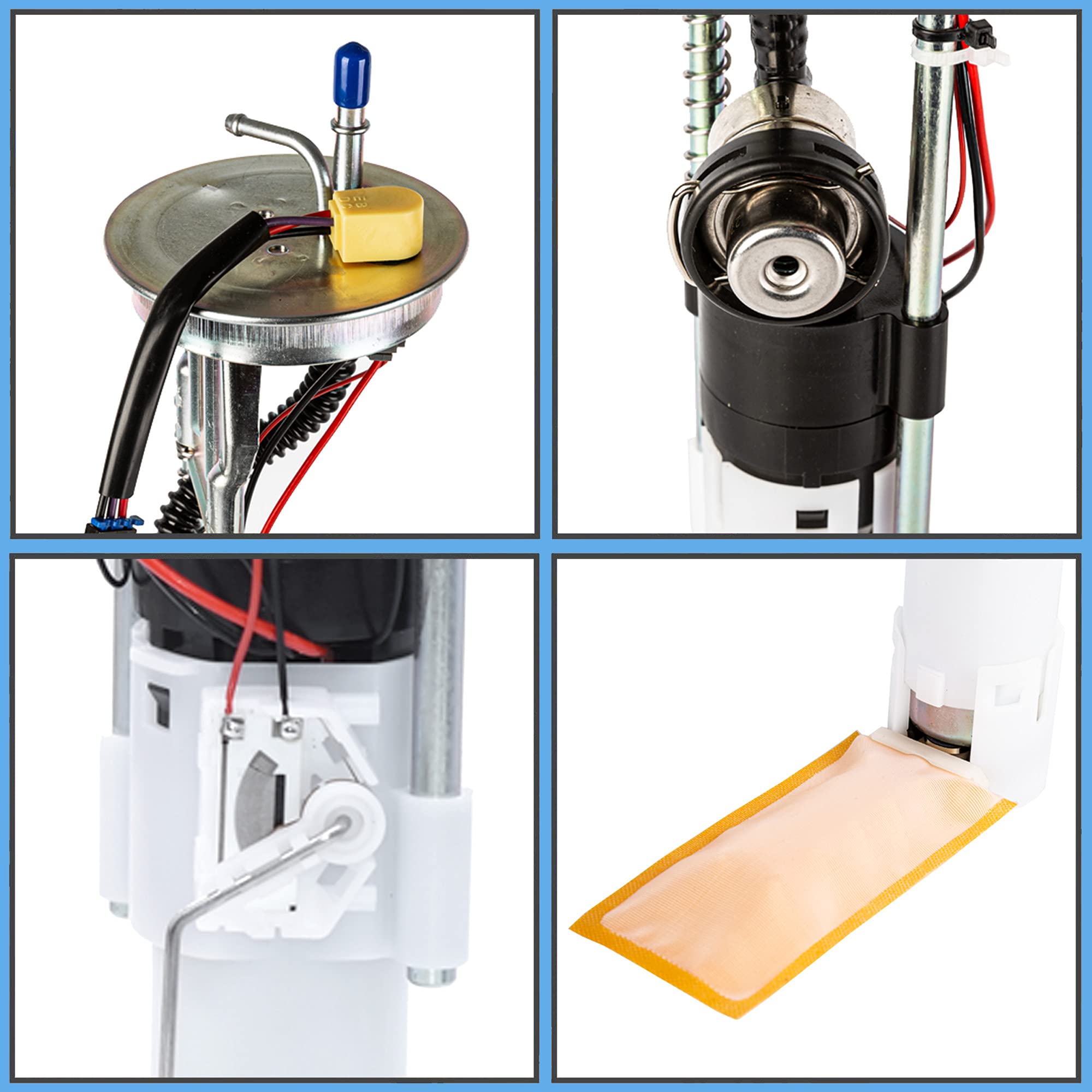 Fuel Pump Assembly Module, Replacement for Polaris Ranger 500 4X4 EFI / Crew Midsize (2009-2013), 700 4X4 EFI / Crew / XP (2008-2009), 800 4X4/6X6 EFI / Crew (2010). Replaces OEM# 2204306 2520817