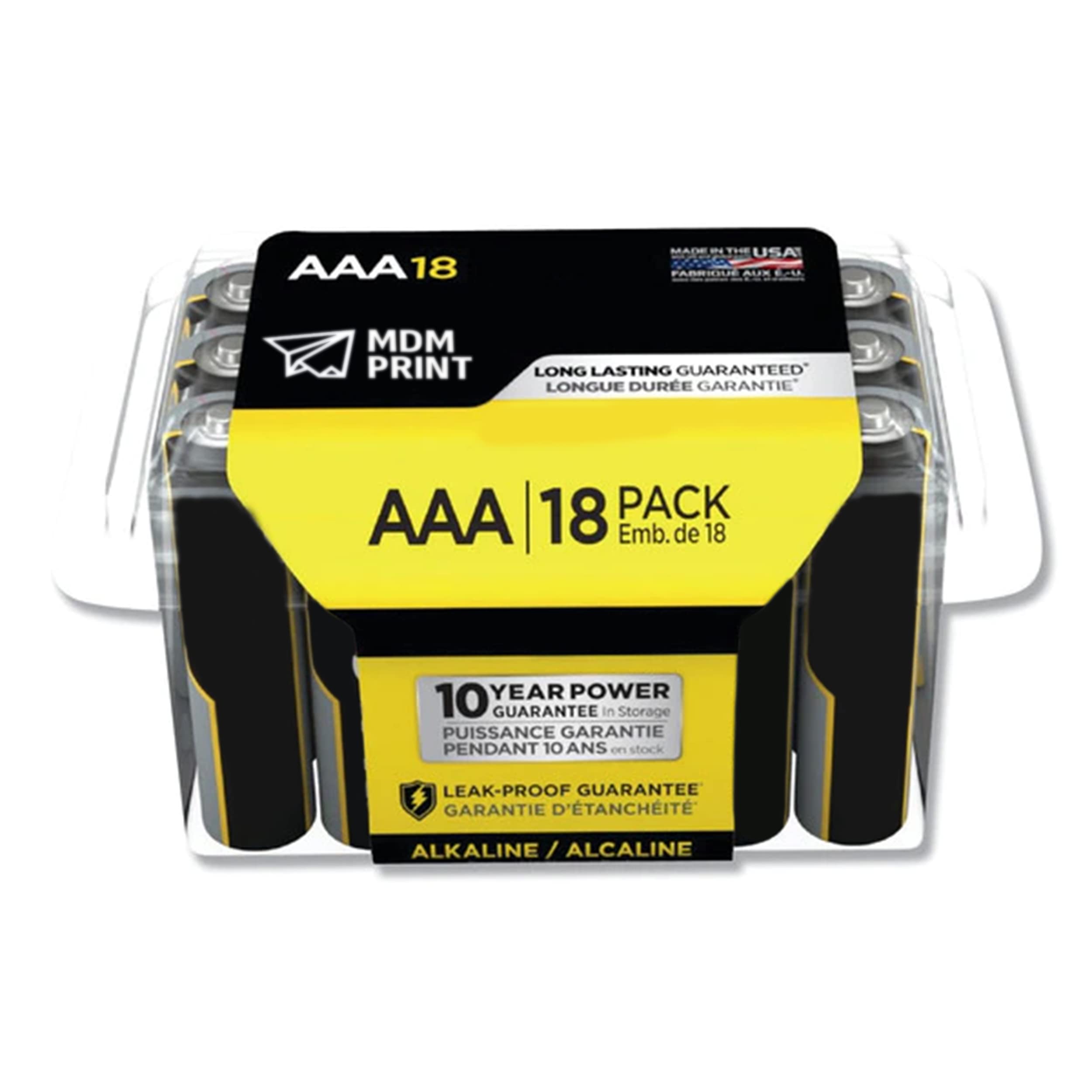 MDMprint Ultra Pro Alkaline AAA Batteries, PK18