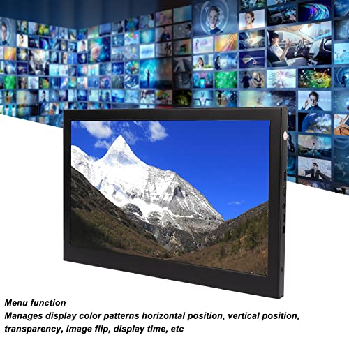 Naroote HD Multimedia VGA Input Monitor, Multi Interface 100‑240V 4 Screw Holes Capacitive Touch Screen Monitor for Games (US Plug)