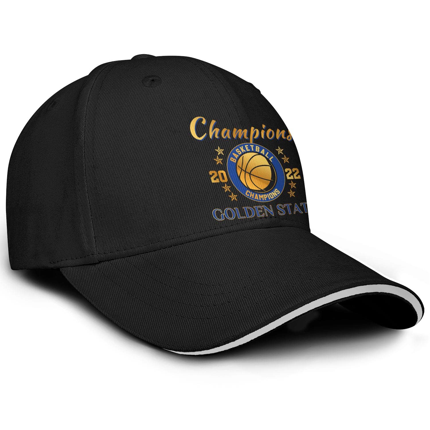 Golden State Basketball Fans Hat 2022 Championship Champs Cap Gifts Unisex Adjustable, Black-5, One Size