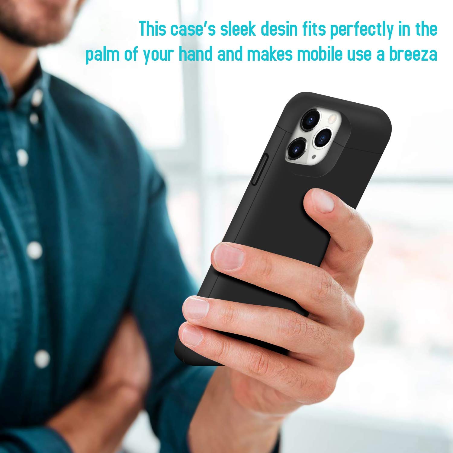 Feob Battery Case for iPhone 11 Pro Max, Upgraded 6500mAh Portable Charging Case Protective Charger Case Extended Battery Pack for iPhone 11 Pro Max [6.5 inch]-Black