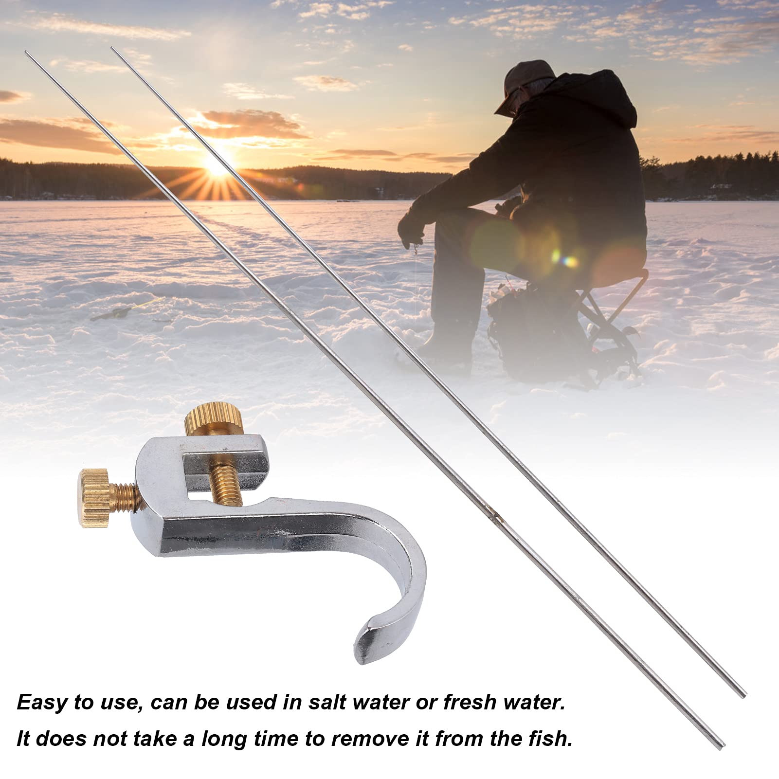 Fishing Hook Remover, Fishing Removal Tool Safety Extractor Separator Single Needle Extractor Fishing Accessory with 2 X Accessories for Fishing Hook Detacher