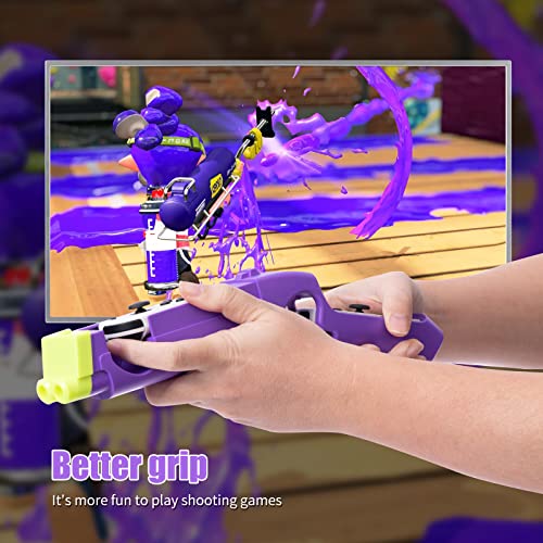 HEATFUN Switch Gun Controller, Switch Game Gun for Kids, Switch Hand Grip Compatible with Hunting Simulator 2 Nintendo Switch and other Shooting Games (Purple)