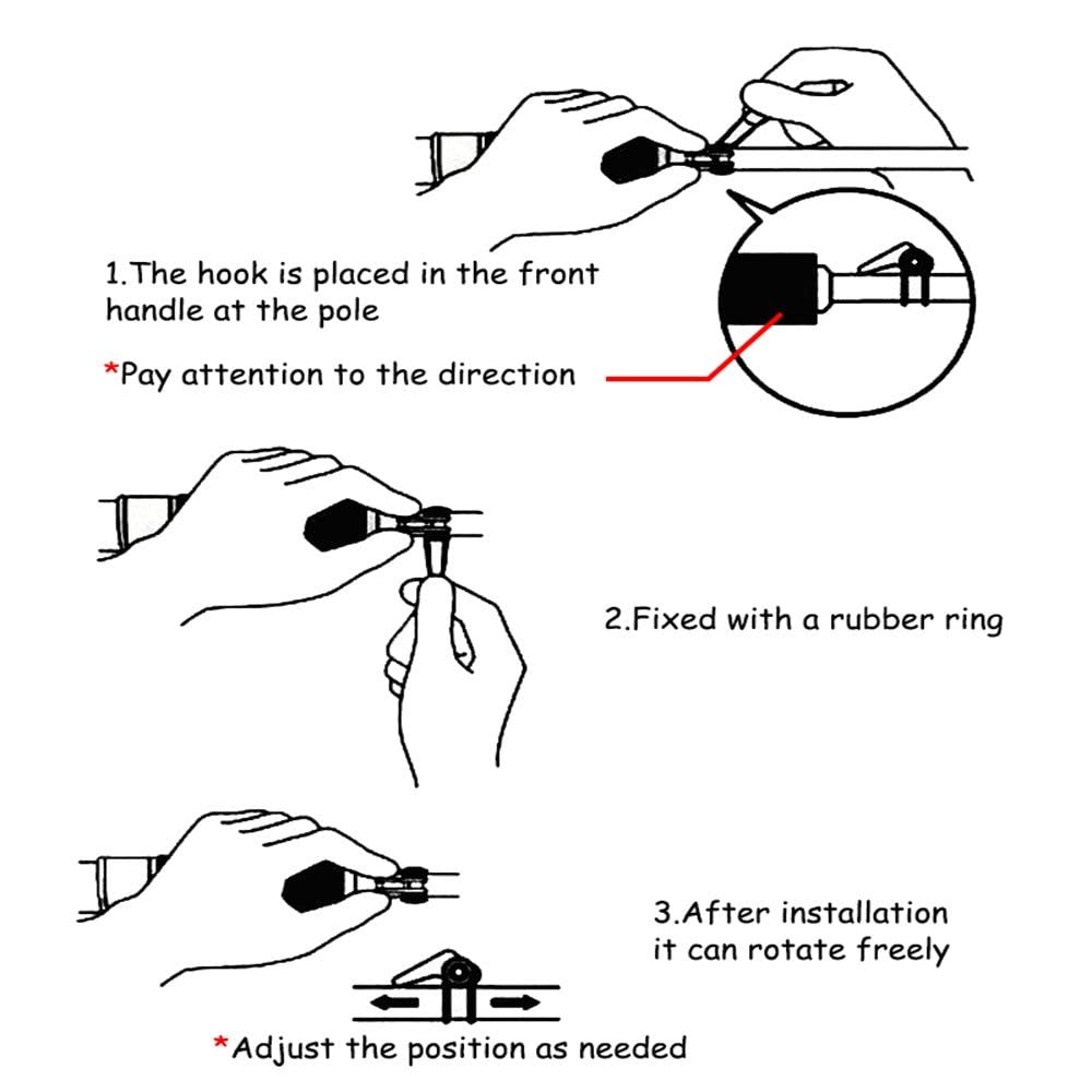 Fishing Hook Secure Keep Durable Jig Hooks Safe Keeping Fishing Accessories Angling Supplies Fish Tackle for Fishing Rod Tool 10Pcs/Pack(8)