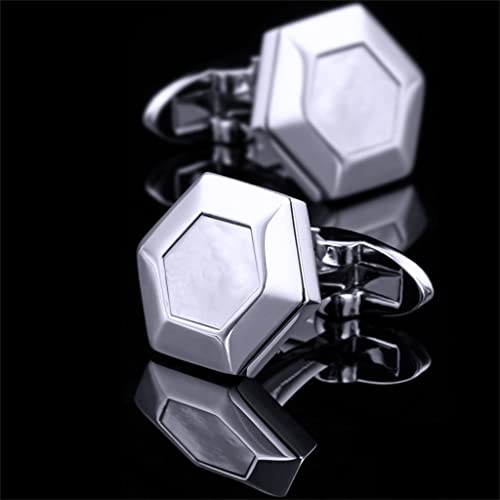Jewelry Shirts Men's Cufflinks Cuff Nails Wedding Groom Button Shells Guest Clothing Accessories (Color : A, Size : 20 * 17mm) (A 20 * 17mm)