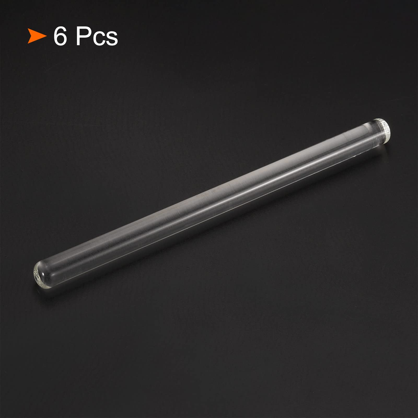 MECCANIXITY 3.3 Borosilicate Glass Stick 7.87" Length 10mm Dia Stir Rod Mixing Tools with Both Ends Round for Lab Kitchen Science 6Pcs