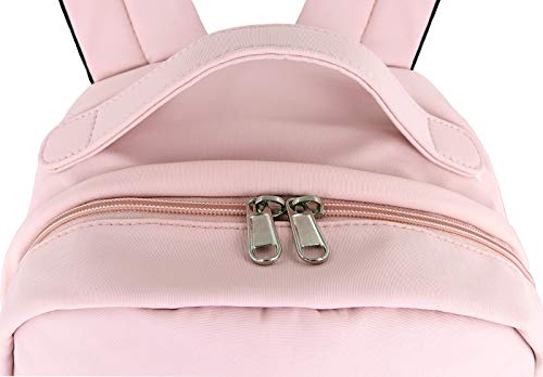 Roffatide Anime Demon Slayer Kamado Nezuko Backpack for Girls Printed Schoolbag Lightweight Nylon Daypack Pink