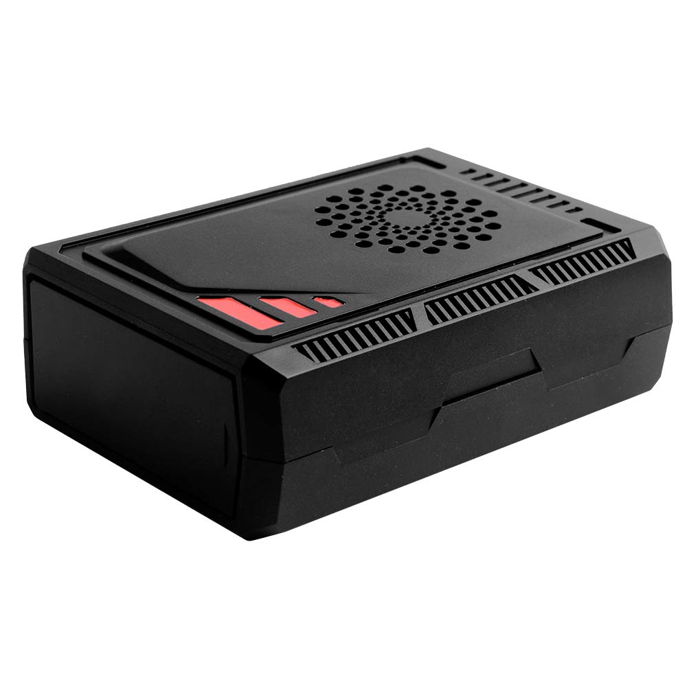 GeeekPi Raspberry Pi 4 Case, Raspberry Pi Case with Cooling Fan 40X40X10mm and 4pcs Raspberry Pi 4 Heatsink for Raspberry Pi 4 Model B