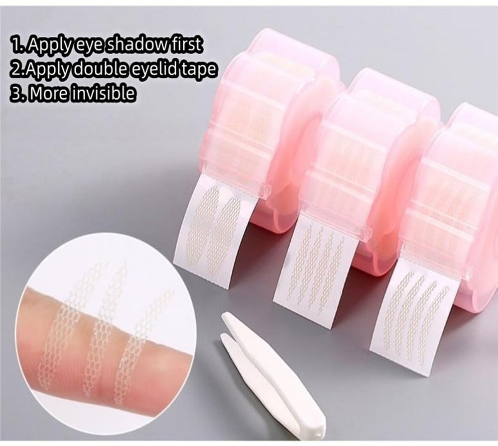 Eyelid Tape double eyelid tape,eyelid lifter strips Invisible Eye Stickers Portable Breathable Natural Invisible Single Sided Double Eyelid Tape Self-Adhesive Eyelid Stickers Instant Eye Lift Stri (B)