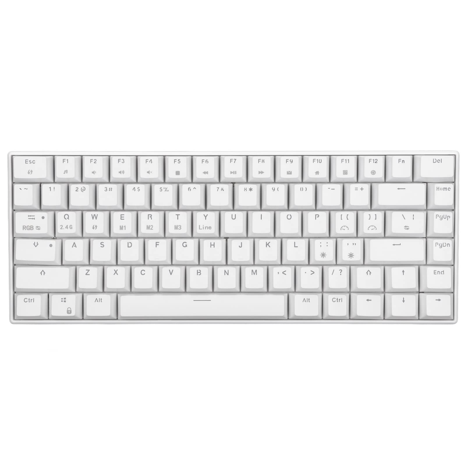 Mechanical Keyboard, 1800mAh Battery RGB Backlit Gaming Keyboard for PC for Computer Desktop Brown Switch