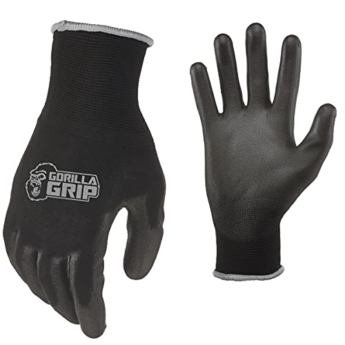 Gorilla Grip Gloves, Max Grip, All Purpose Work Gloves, Slip Resistant, Nylon Shell, X-Large, 25 Pairs