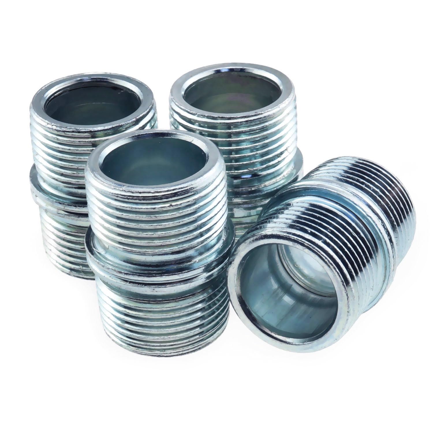 RLECS 4PCS Double Slot Connector Nut Wire Rack Shelve Unit Pole Connector Storage Shelf Shelving Holder Connection Nuts Replacement Parts, Blue Zinc