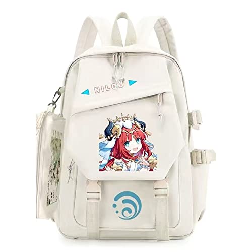HUKLAB Backpack,16.5 inches Bag, Laptop Backpacks (White,Nilou)