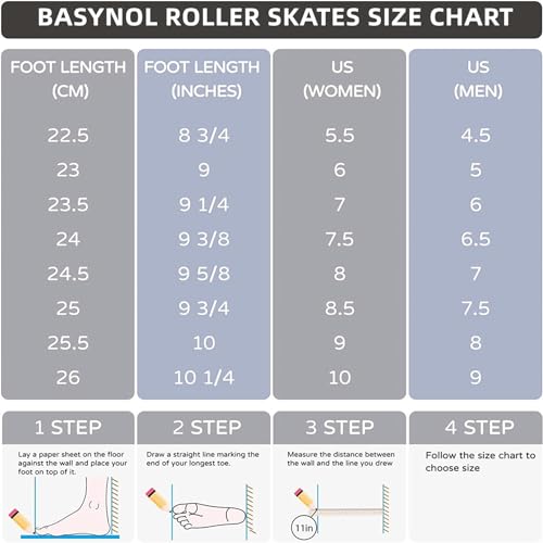 Roller Skates for Women with PU Leather High-top Classic Double Row Rollerskates, Unisex-Adult Derby Skate for Beginner,Fast Braking Rink Skates