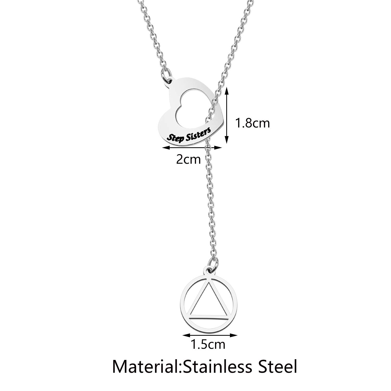 FOTAP AA Jewelry NA Recovery Gift Step Sisters Necklace Jewelry Sobriety Gift Sponsor Gift (Step Sisters Neck)