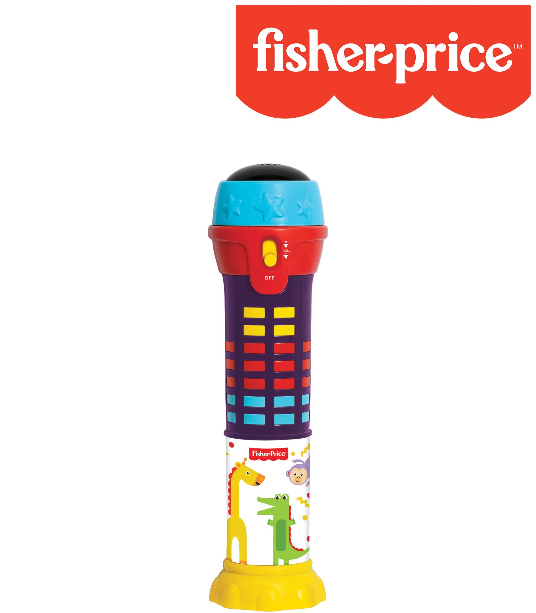 Fisher-Price – Dancing Lights Microphone, Educational Music Toy, Melodies, Light Up Mic, Kids, Toddler, Ages 3+