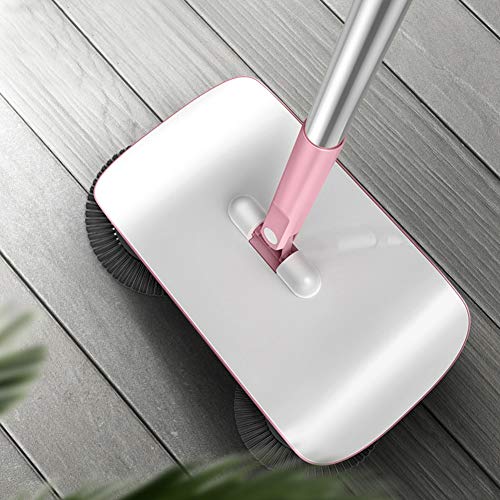 Leftwei Carpet Sweeper, Household Hand Push Sweeper Mini Hand Push Sweeper Mop Carpet Broom Dustpan for Homes Dormitories Apartments Hotels Office Buildings (Pink), LEFTWEI1PYFAZE0GG-12