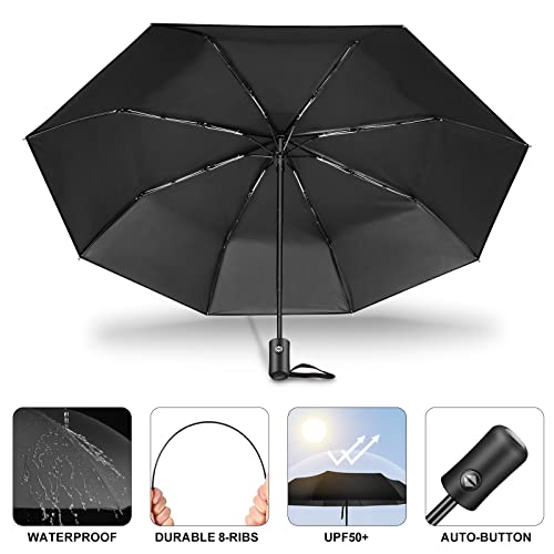 ZUOYOUZ Portable Travel Umbrellas for Rain Windproof,Portable, Automatic, Strong, Durable, Premium Grip, Vibrant Designs, Folding Perfect Car Umbrella, Golf Umbrella,and On-the-Go