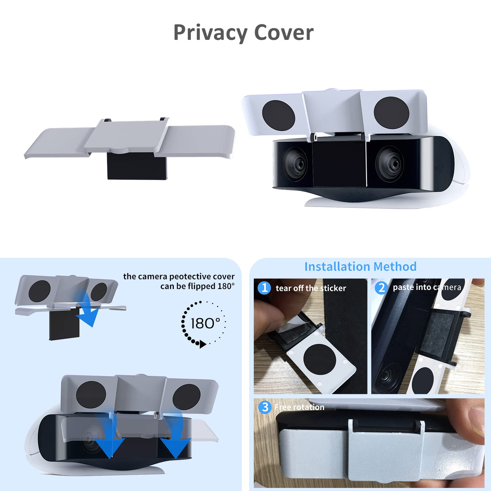 JDDWIN Controller Charger Accessories Kit, Charging Dock Station for PS5 Controllers, Fast Charging Station,thumb grip,silicone case,privacy cover,controller and headset holder.