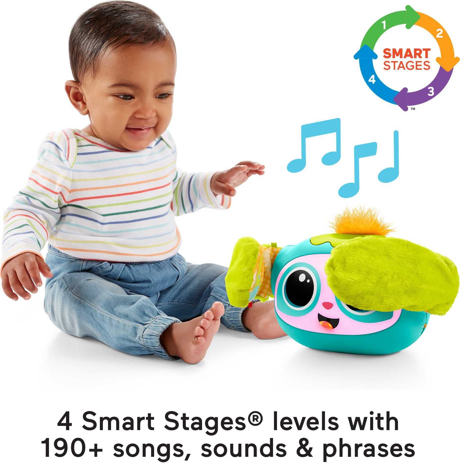 Fisher-Price Rollin’ Rovee Learning Toy with Music Lights and Smart Stages Educational Content for Baby Toddler and Preschool Kids