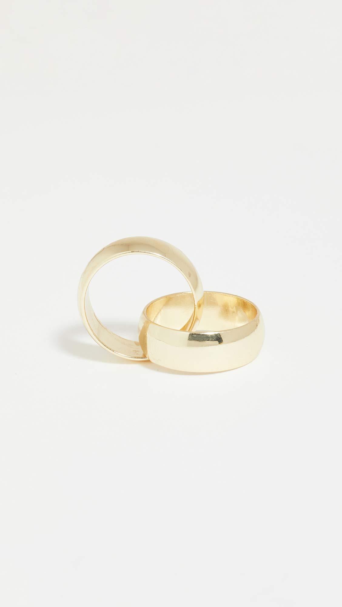 Jules Smith Women's Thick 2 in 1 Ring Set, Gold, 8